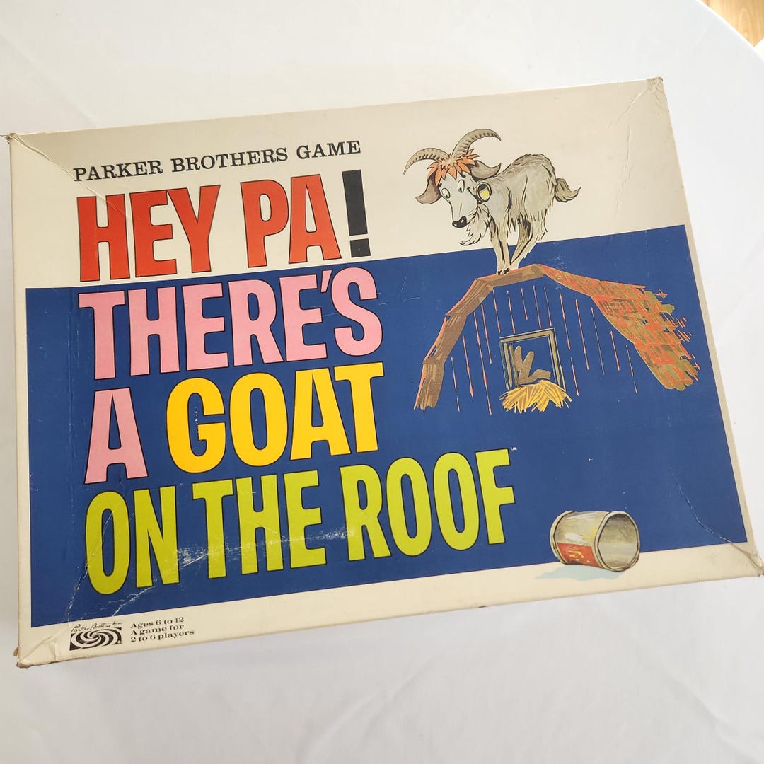 Vintage Hey Pa! There's a Goat on the Roof Board Game --- Retro 1960s Parker Brothers Rare Kooky ...