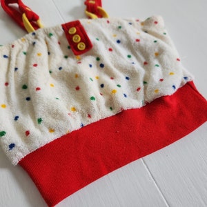 Vintage Tulip Tots Polka Dot Terrycloth Tank Top Retro Little Girl ...