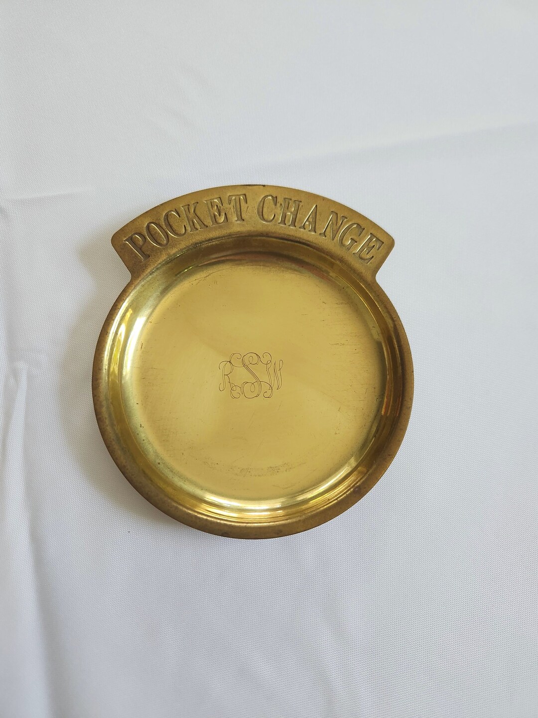 Vintage Pocket Change Metal Trinket Dish --- Retro Loose Coins Trinket ...