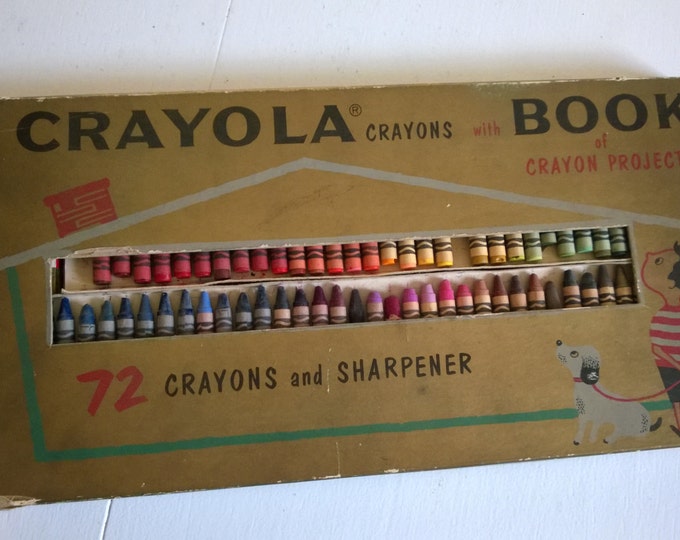 Vintage 1960's 1970's Crayola Crayons No. 72 With Sharpener --- Binney ...