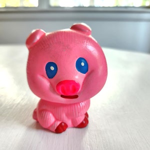 Vintage Neon Pink Ceramic Pig --- Retro 1960s 1970s Style Groovy Cute ...