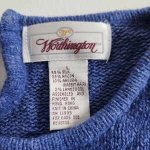 Vintage Worthington Silver Sequins Bows Blue Sweater -- Retro Jazzy Fun Embellished 80s Style ...