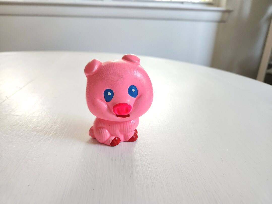 Vintage Neon Pink Ceramic Pig --- Retro 1960s 1970s Style Groovy Cute ...