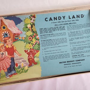Vintage Candy Land Game -- Retro 1950s 1960s Milton Bradley Classic ...