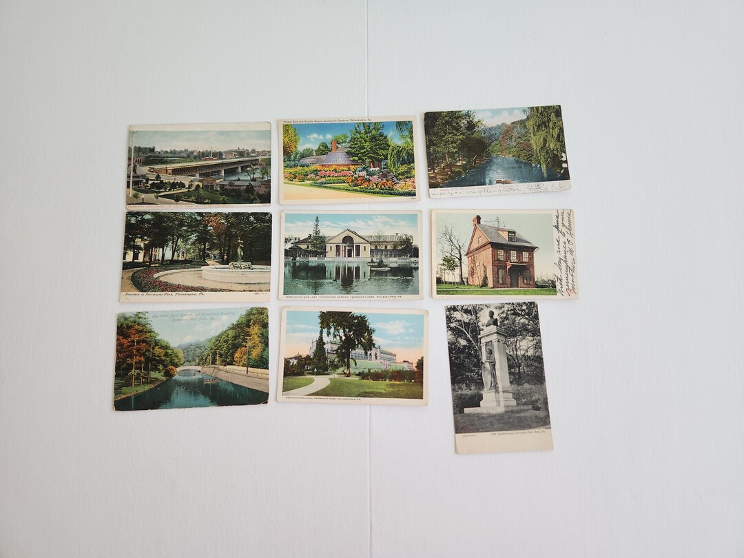 Vintage Fairmount Park Postcards - Set of 9 - Retro Philadelphia City ...