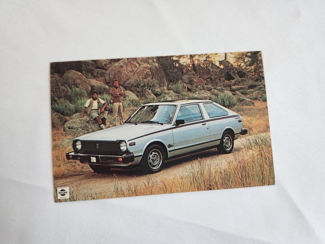 Vintage Nissan Datsun 310 Hatchback Color Photograph Postcard --- Retro ...