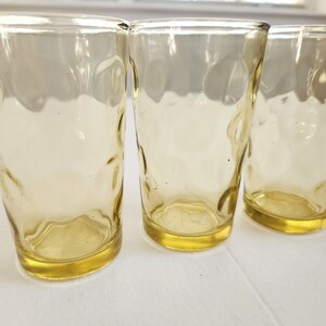 Vintage Yellow Bubble Dimple Continental Can Company Juice Glasses ...