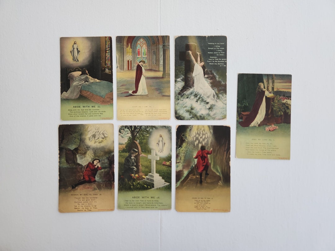 Antique Religious Prayer Bamforth & Co Postcards Set of Seven Vintage ...