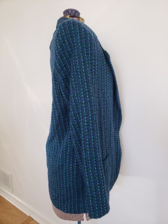 Vintage Maren Blue Tweed Blazer Suit Jacket -- Retro … - Gem