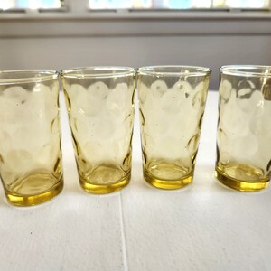 Vintage Yellow Bubble Dimple Continental Can Company Juice Glasses ...