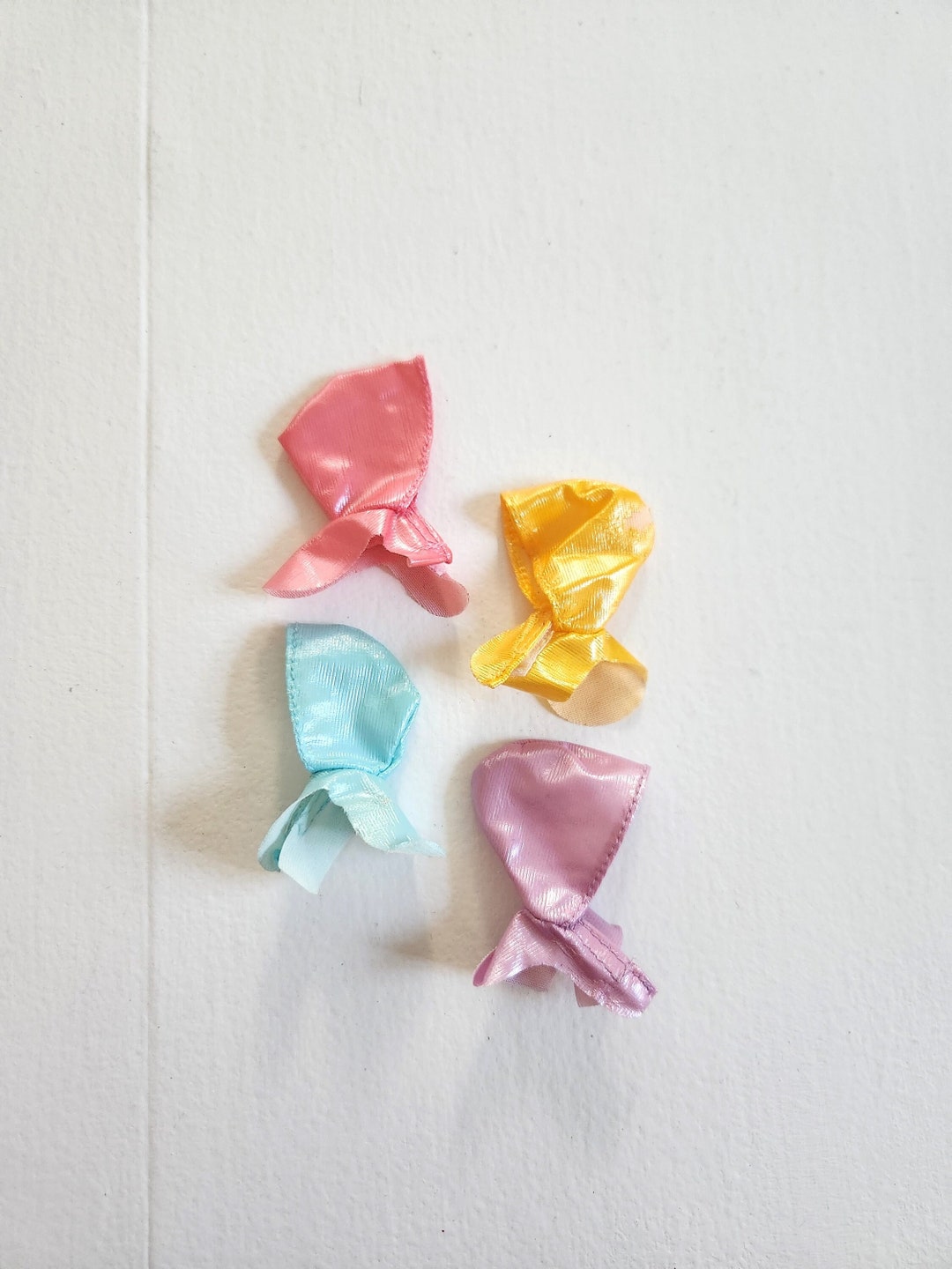 Vintage Rain Hoods Barbie-sized Doll Fashion Accessories Set of Four ...