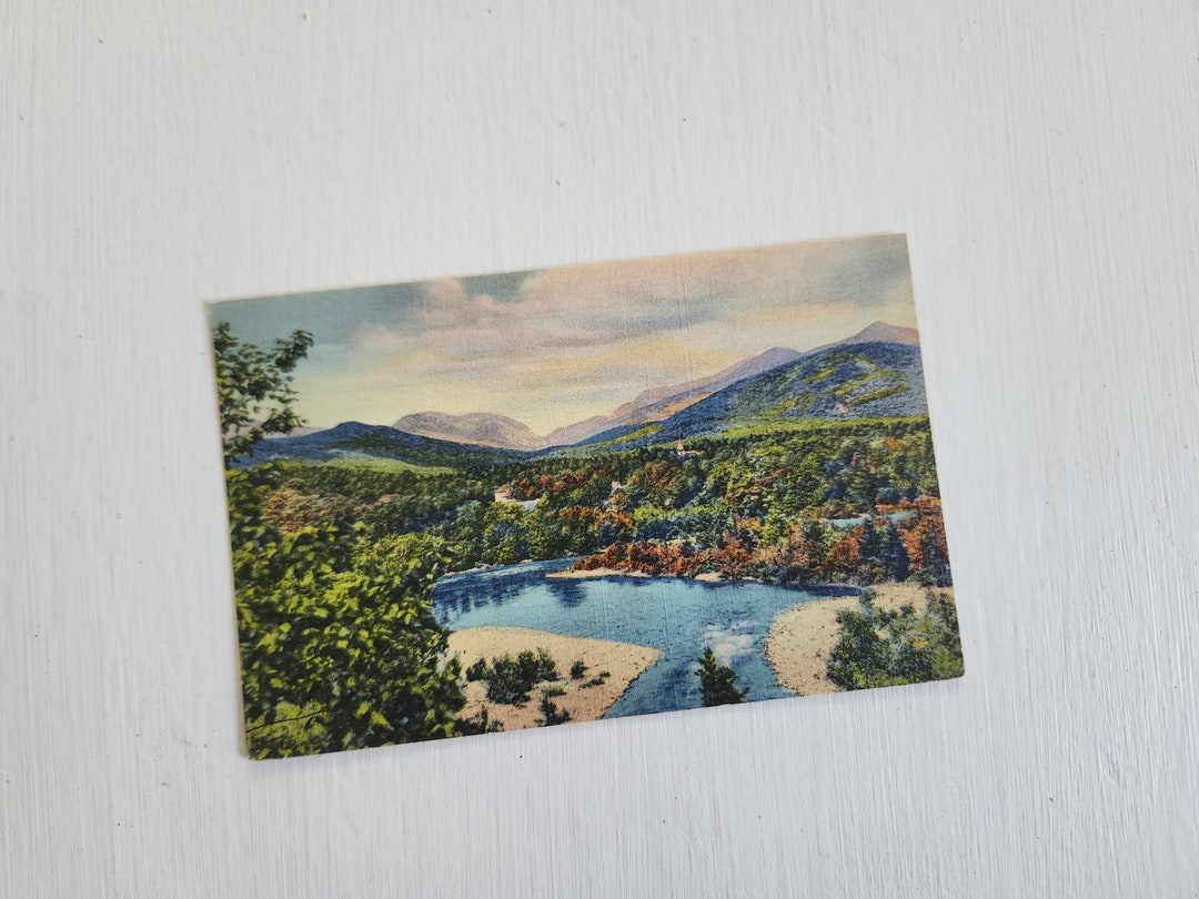Vintage Franconia Notch & Pemigewasset River Linen Finish Postcard ...
