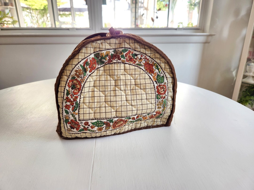 Vintage Brown Floral Quilted Toaster Cozy Retro 1960s - Etsy