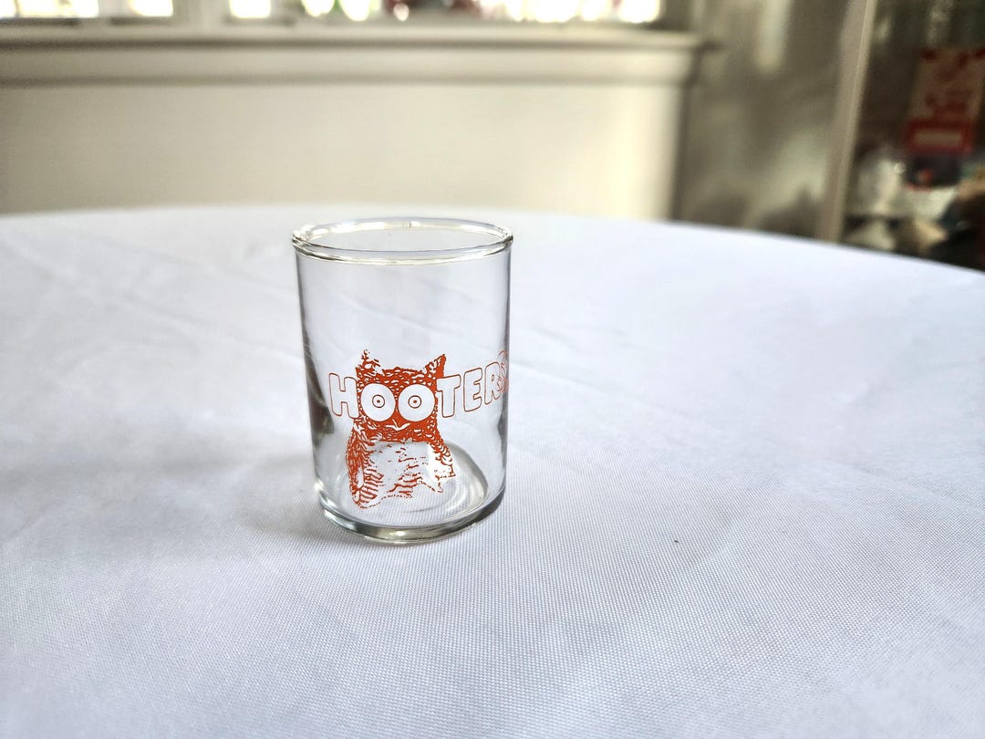 Vintage Hooters Owl Double Shot Glass -- Retro Kitschy Restaurant & Bar ...