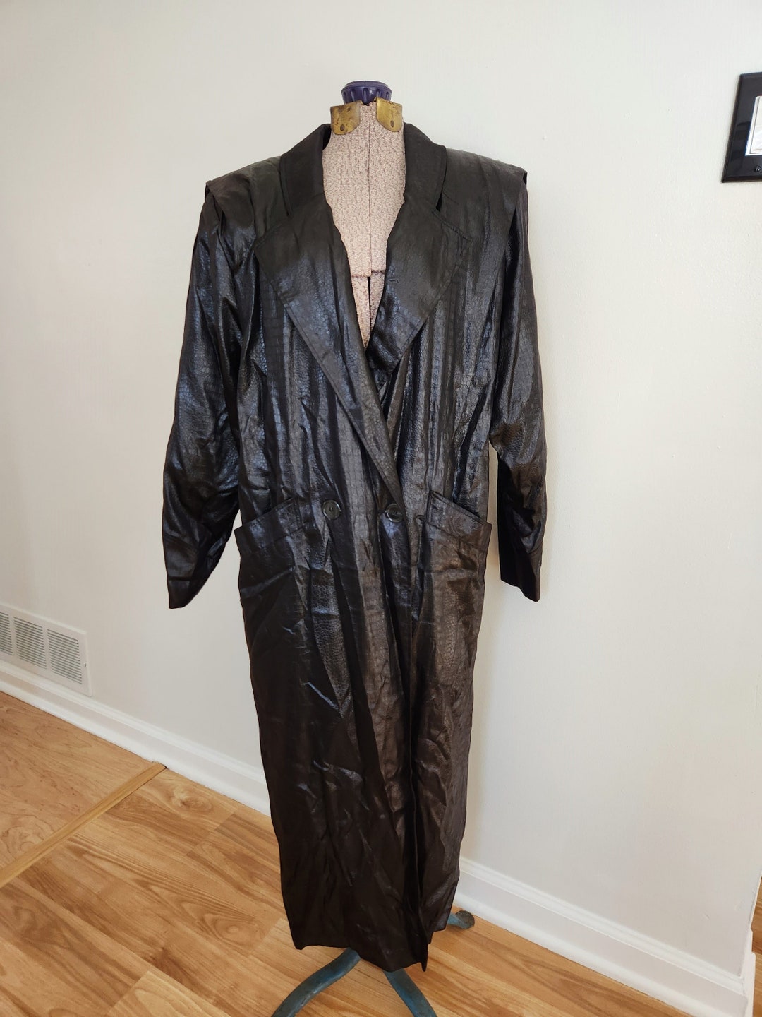 Vintage Maggie Lawrence Collection Faux Alligator Reptile Scale Pattern ...