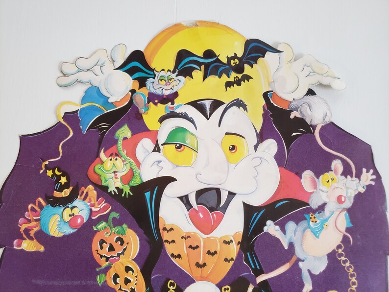 Vintage Goofy Vampire Flocked Character Retro 1980's | Etsy