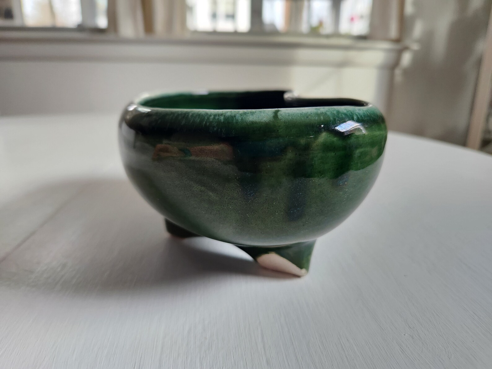 Vintage Cookson Pottery 2298 Pine Green Bean-shaped Planter - Etsy