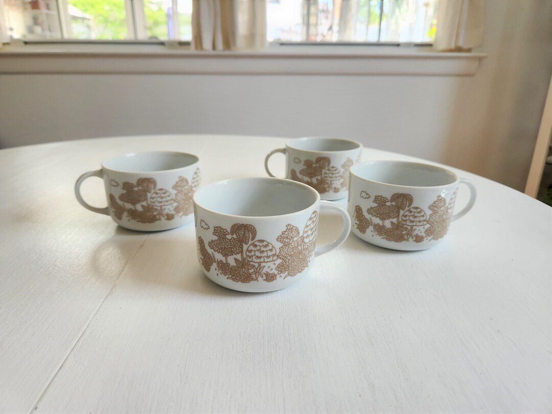 Vintage Bali by Toscany Large Mugs - Set of Four - Retro Tropical ...