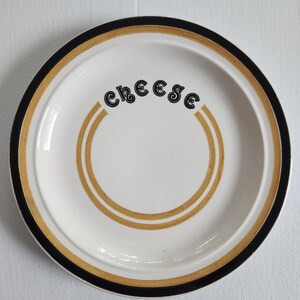 Vintage Cheese Plate --- Retro 1960s 1970s Style Little Cheese ...