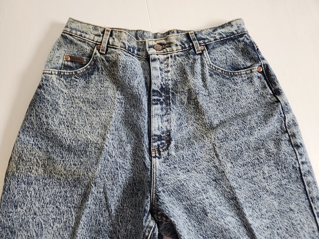 Vintage Lee Relaxed Riders Midnite Ice Distressed Stone Acid Wash Jeans ...