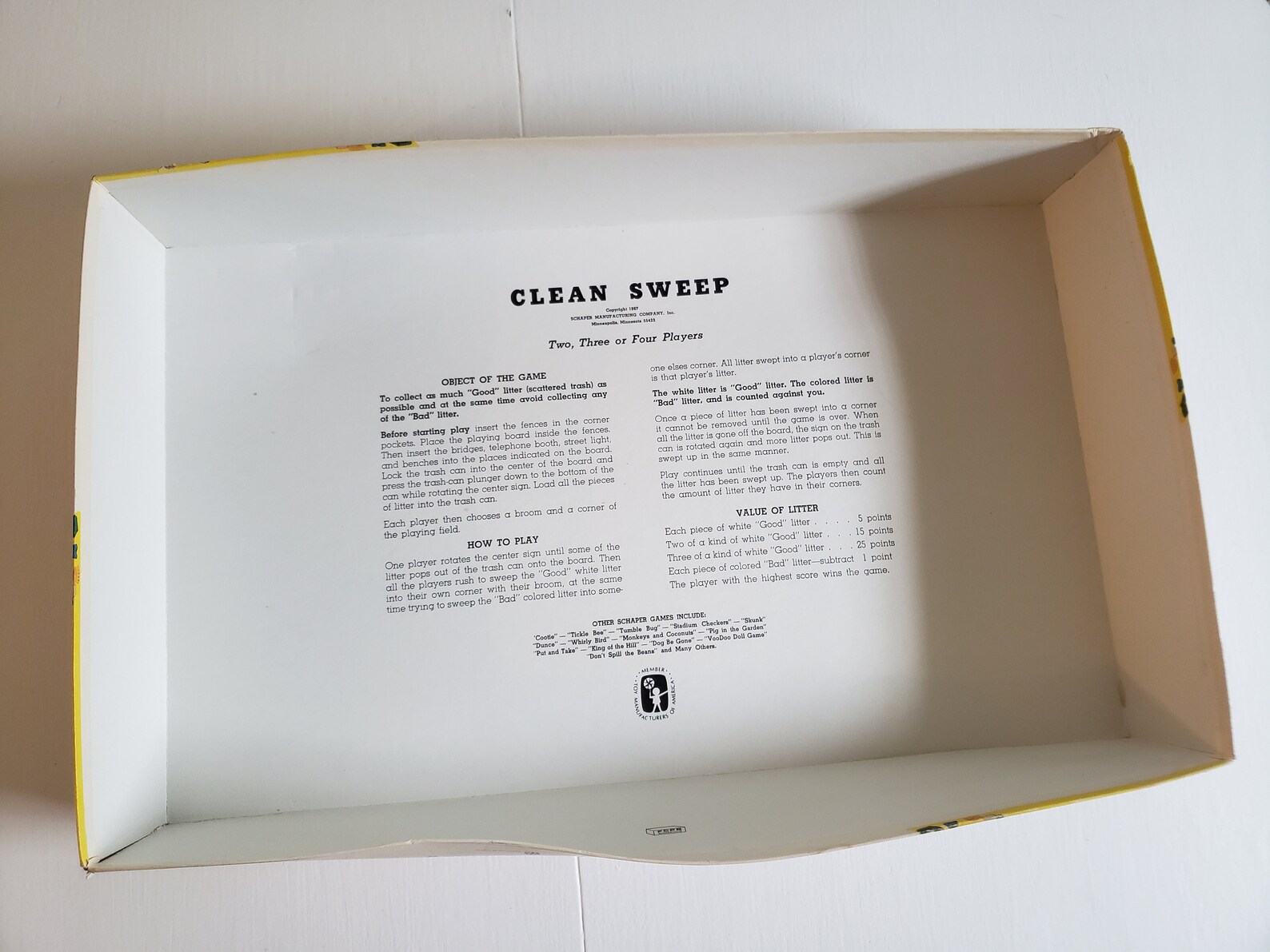 Vintage Clean Sweep Board Game Retro 1960's Schaper - Etsy