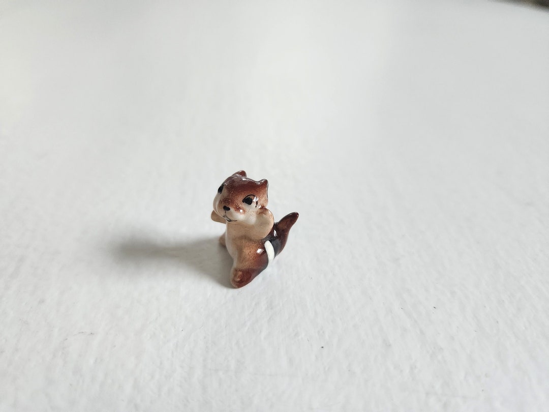 Vintage Chipmunk Miniature Figurine Retro Woodland Critter Cheeky ...