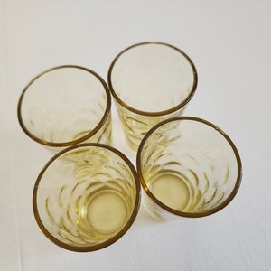 Vintage Yellow Bubble Dimple Continental Can Company Juice Glasses ...