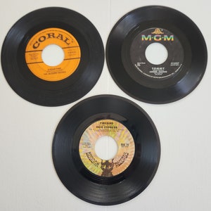 Vintage 45 Rpm Records Set of 19 Retro 45s Single Songs Music Vinyl ...