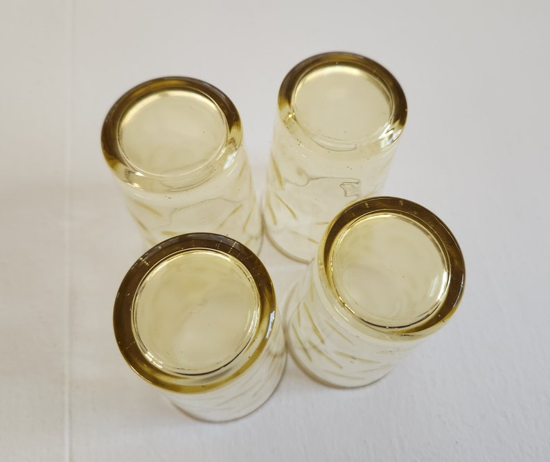 Vintage Yellow Bubble Dimple Continental Can Company Juice Glasses ...