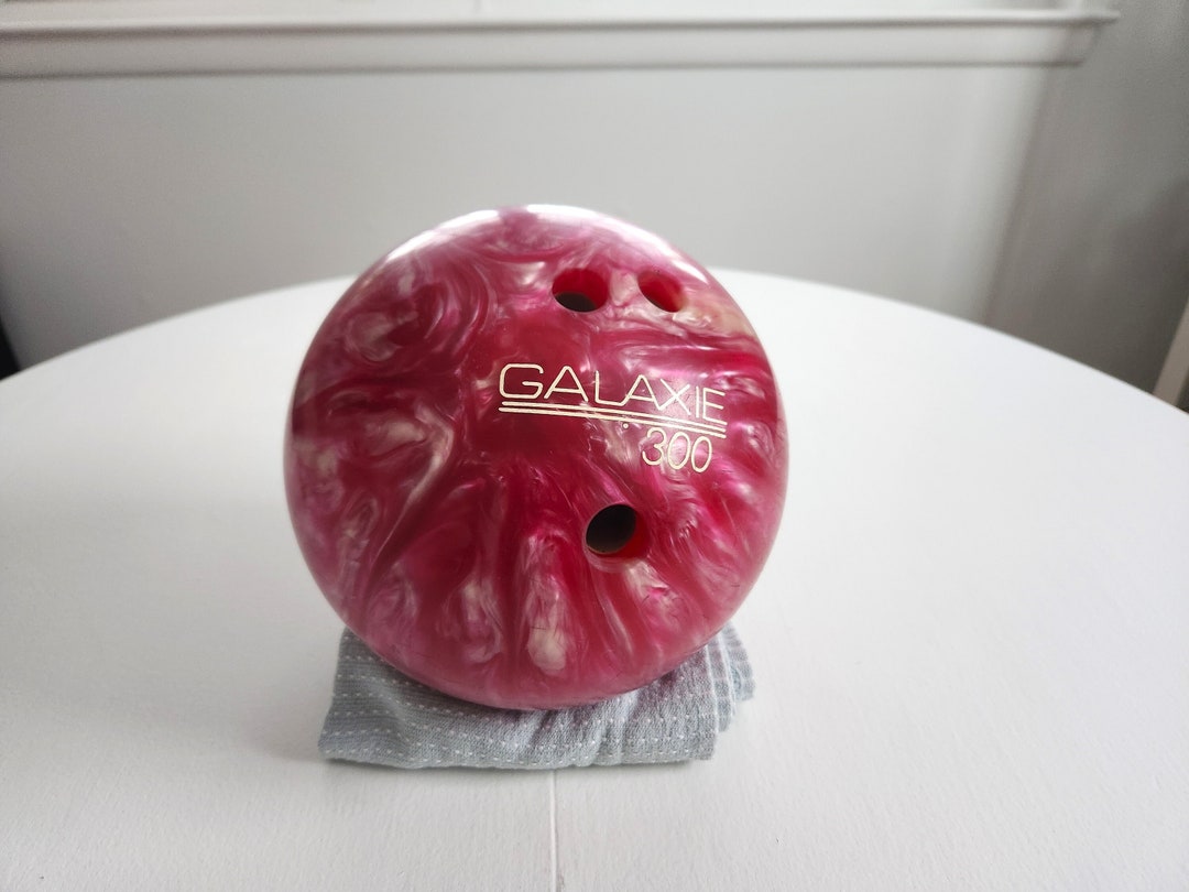 Vintage Brunswick Galaxie 300 Marbled Pink Bowling Ball - 12 Lbs ...