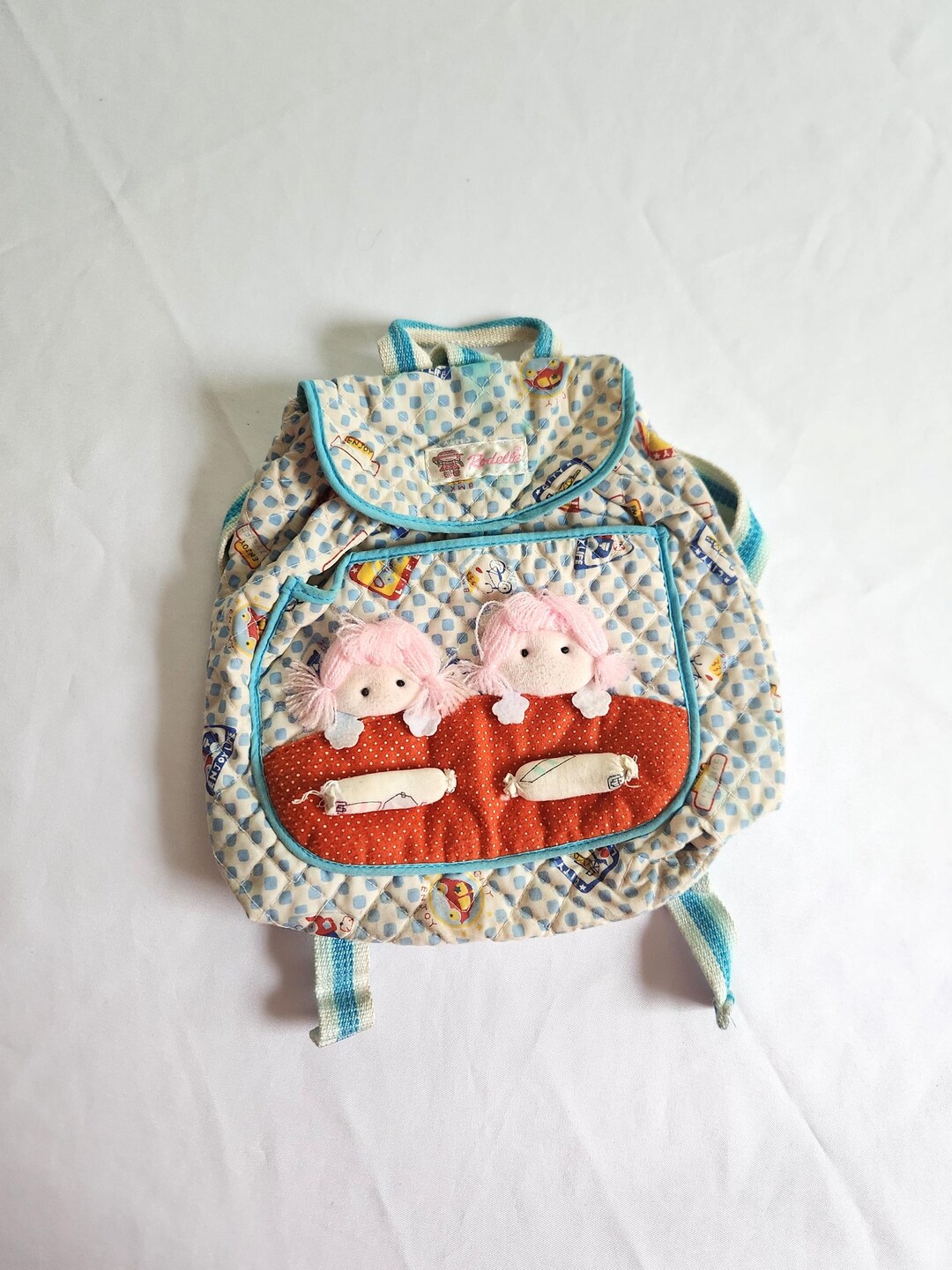 Vintage Rodelle Pink Hair Girls Quilted Children's Backpack --- Retro ...