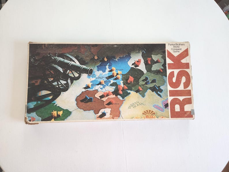 Vintage Risk Board Game --- Retro 1970s Parker Brothers World Conquest ...