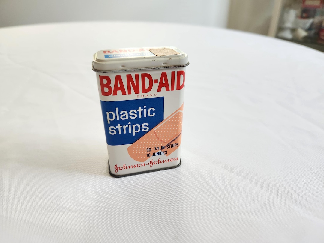Vintage Band-aid Plastic Strips Bandages Tin --- Retro Johnson ...