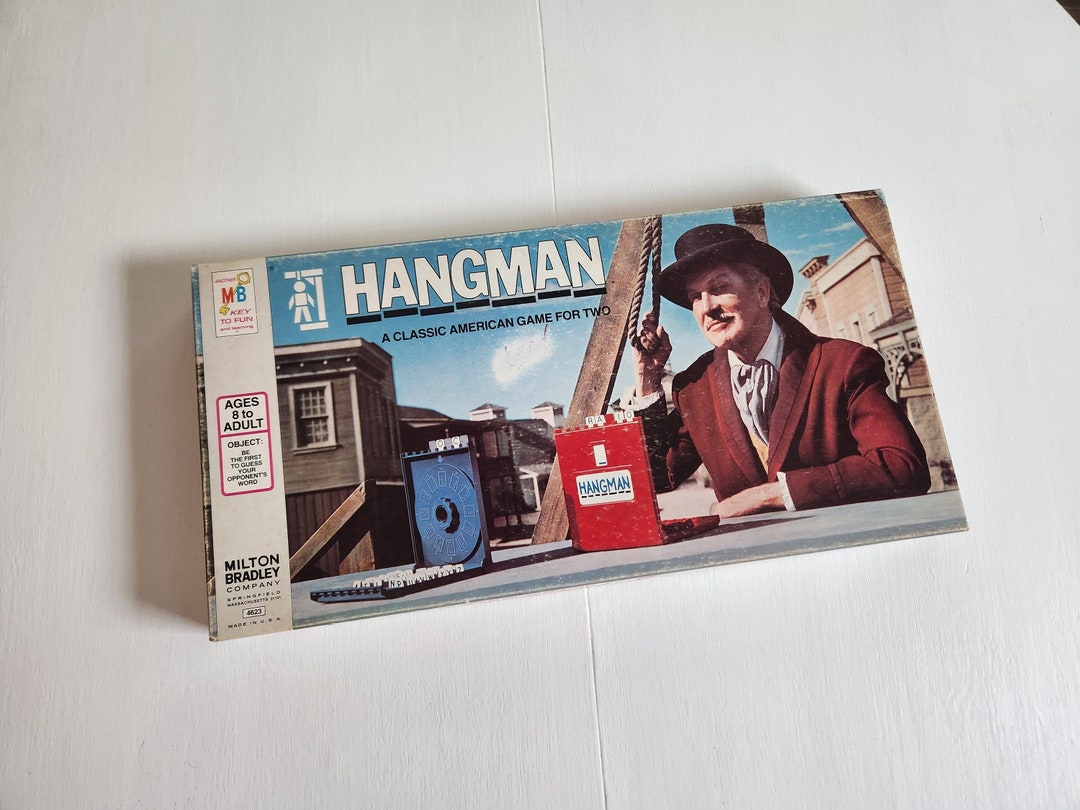 Vintage Hangman Word Game --- Retro 1970s Milton Bradley Games for Two ...