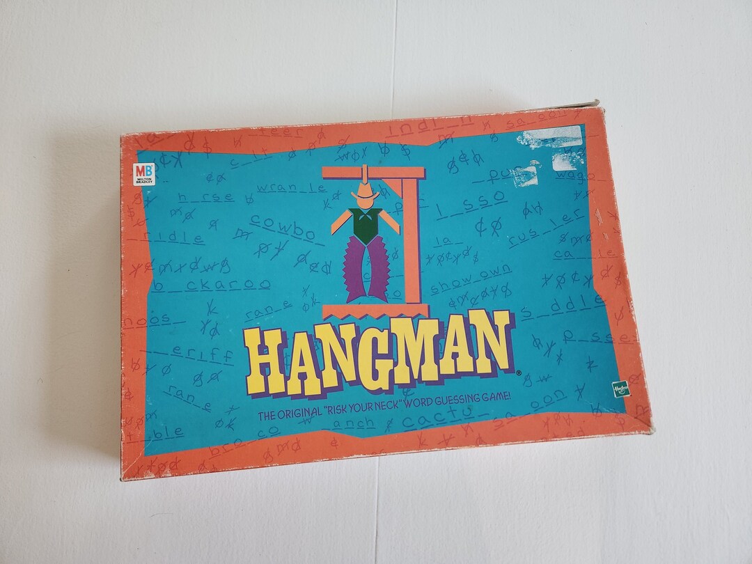 Vintage Hangman Word Game --- Retro 1990s Milton Bradley Hasbro Games ...