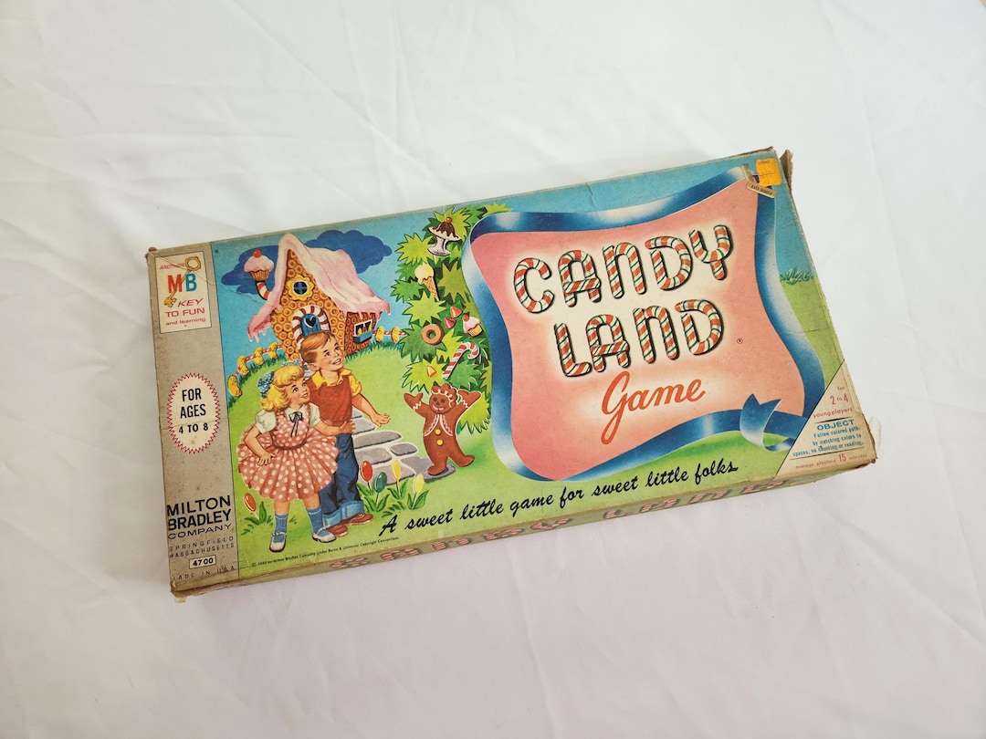 Vintage Candy Land Game -- Retro 1950s 1960s Milton Bradley Classic ...