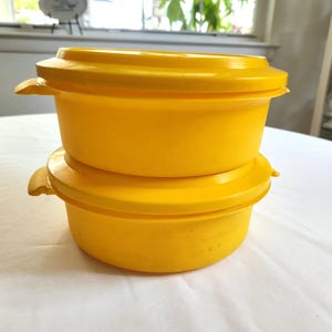 Vintage Superseal Marigold Yellow Plastic Containers With Carrying ...