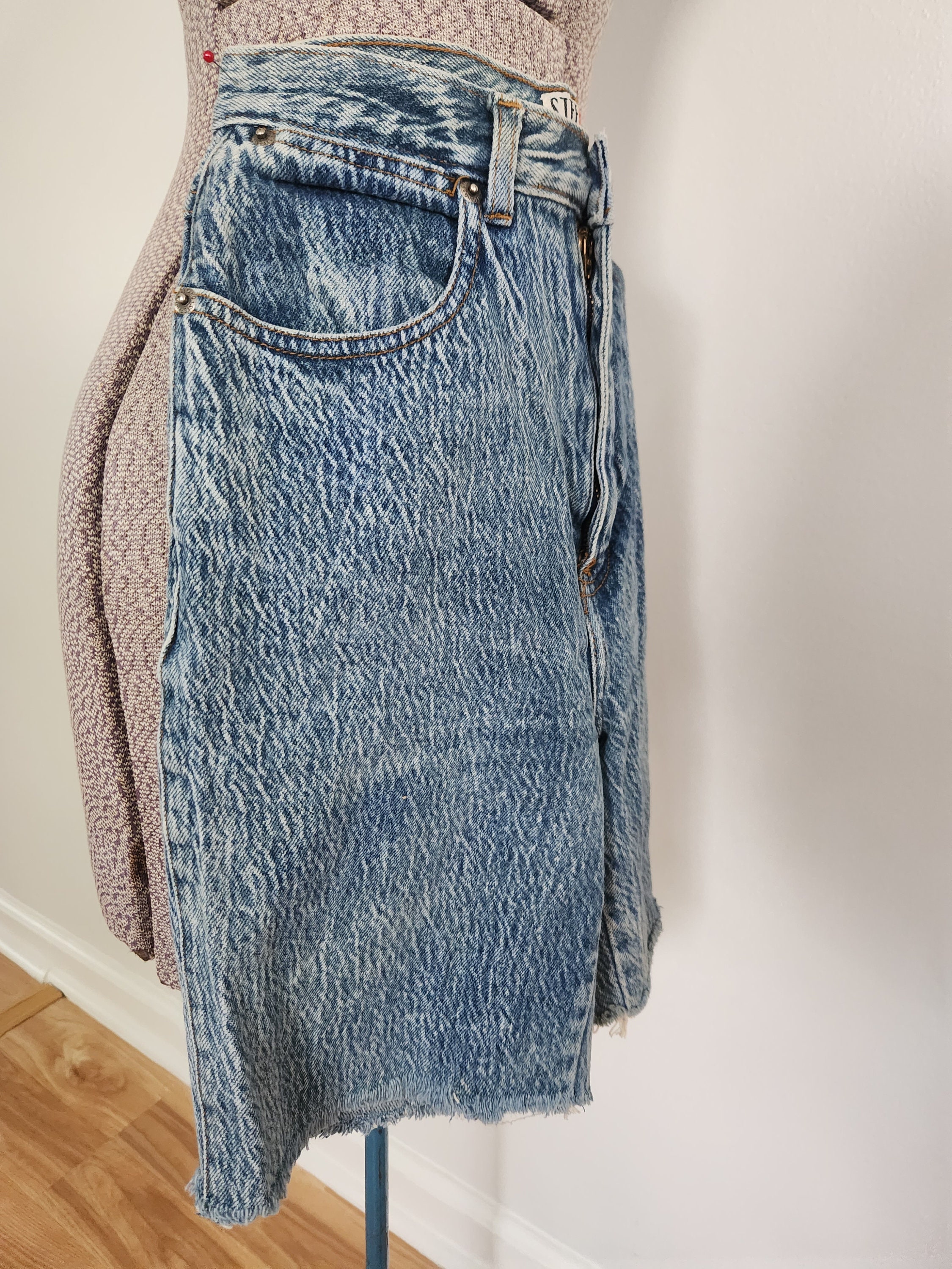 Vintage Steffano International Cut off Bermuda Jean Shorts --- Retro ...