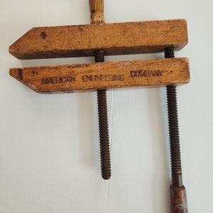 Antique American Engineering Company All Wood Bookbinding Clamp ...