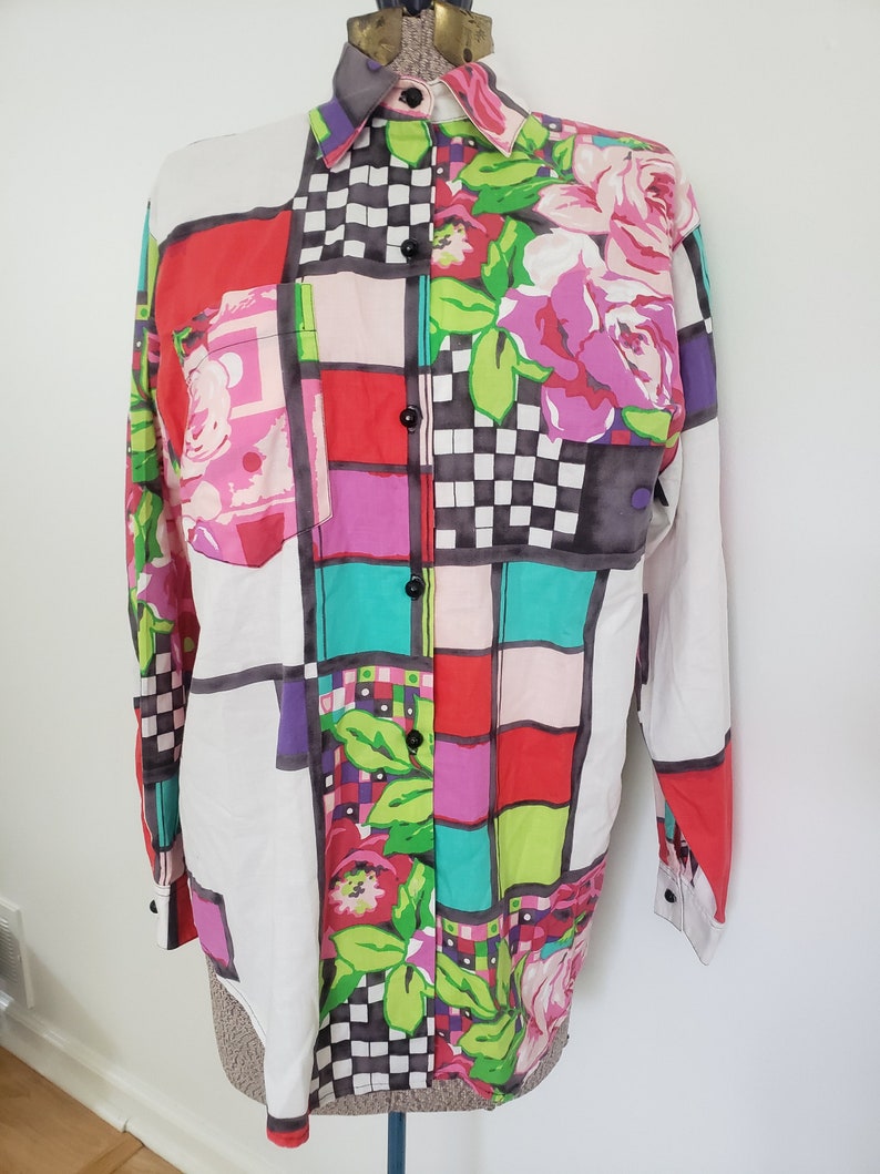 Vintage Flossie the Creative Barn Frances Fowler Button Down Shirt ...