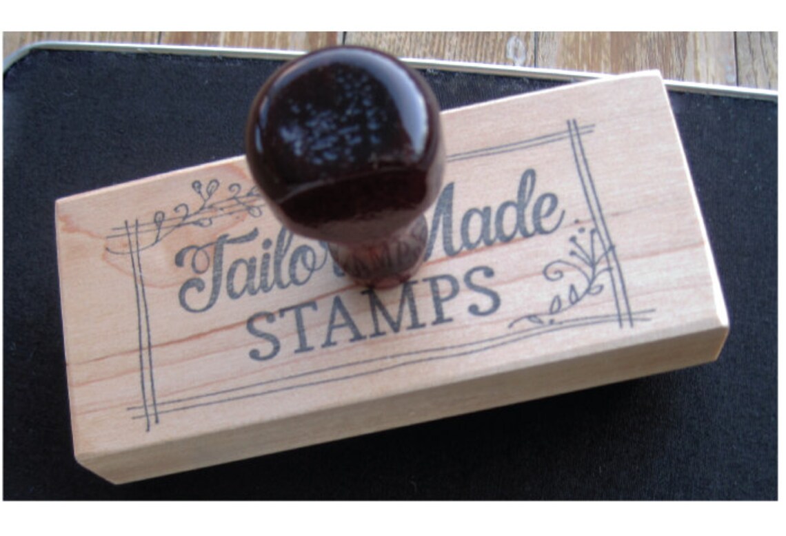 Custom Rubber Stamp, Logo Stamp, Packaging Rubber Stamp, Wood Mounted ...