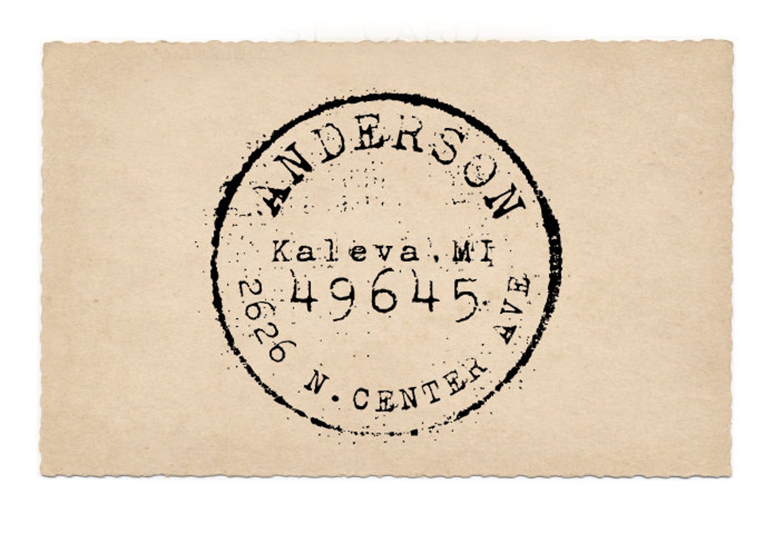 Custom Address Stamp Round Return Address Stamp Antique | Etsy