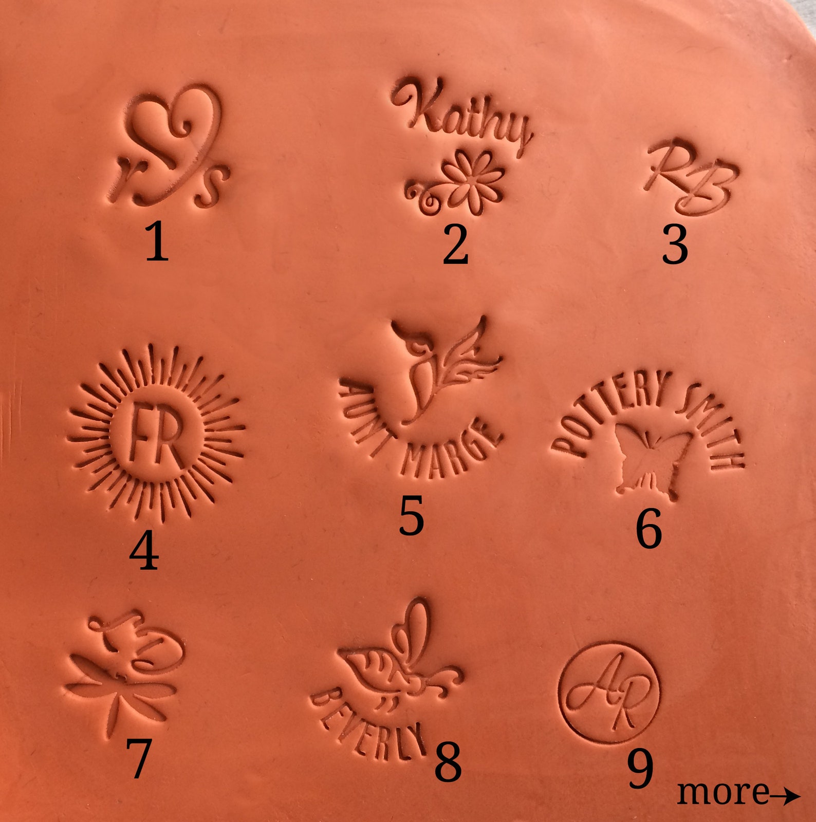Pottery Signature Stamp Personalized Clay Stamp Ceramic - Etsy
