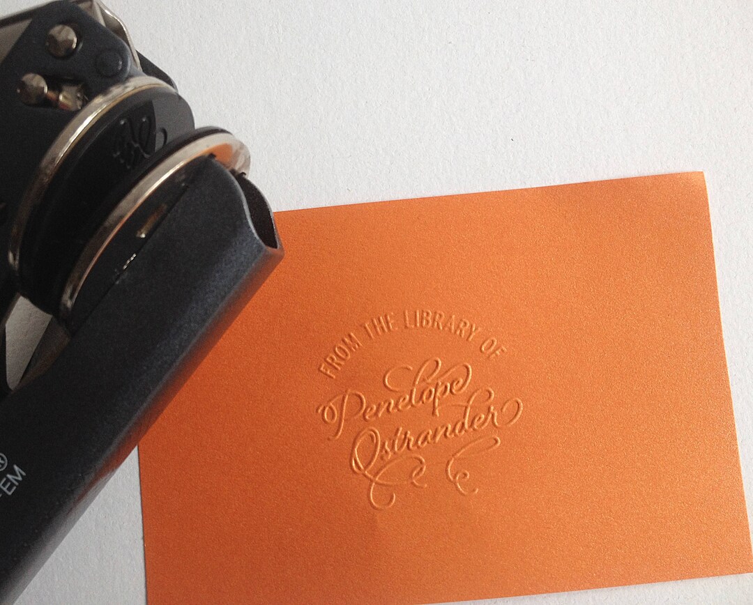 Custom Library Embosser Personalized Embosser Embossing - Etsy