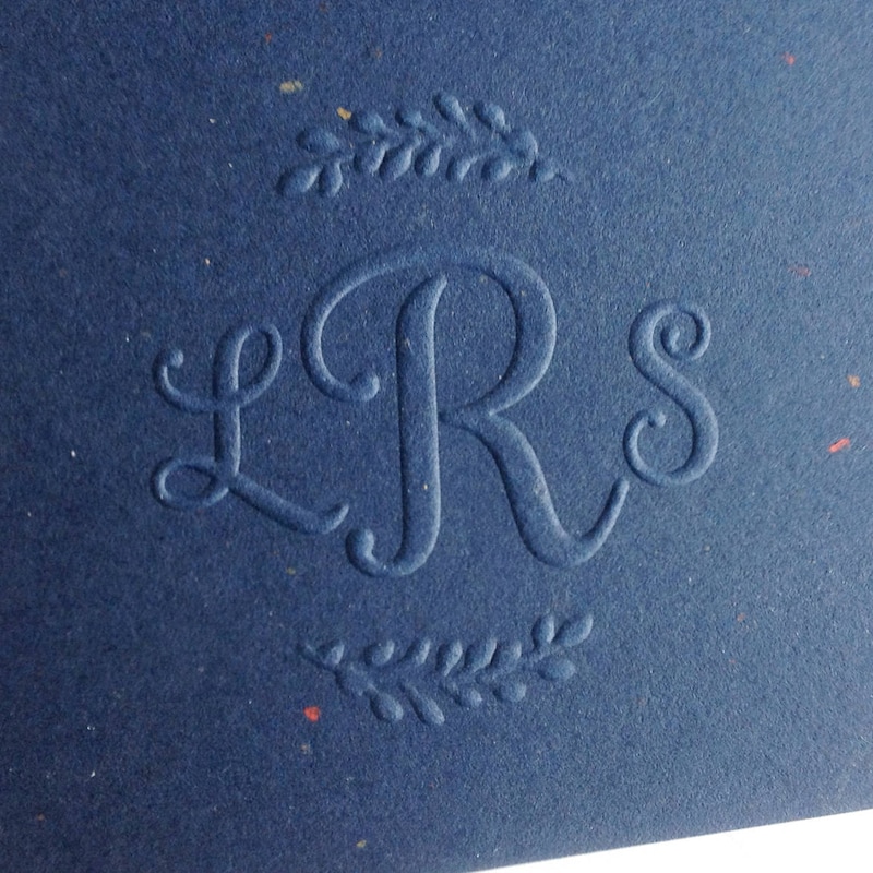 Embossed Monogram - Etsy