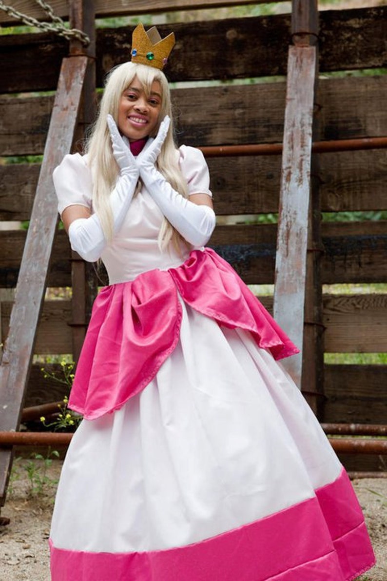 Princess Peach Toadstool Mario Brothers Bros Costume Full Costume