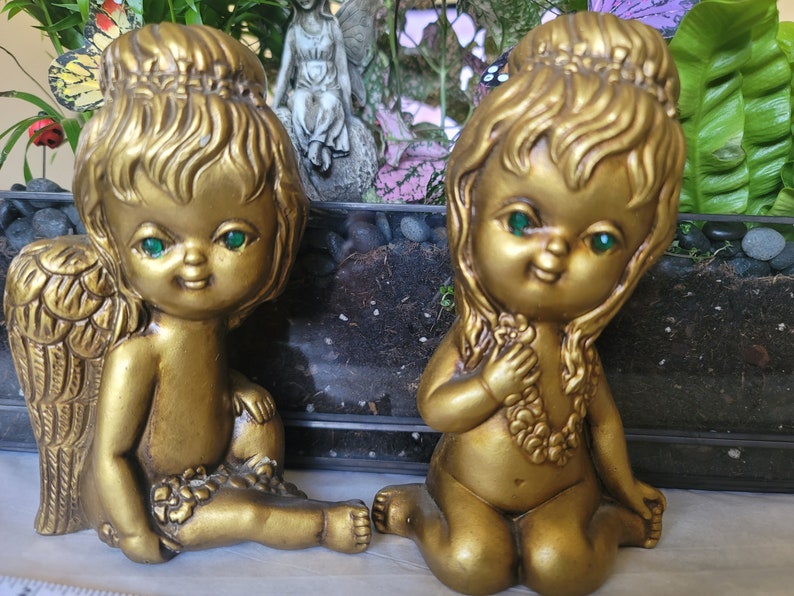 MCM Gold Cherubs /angels - Etsy