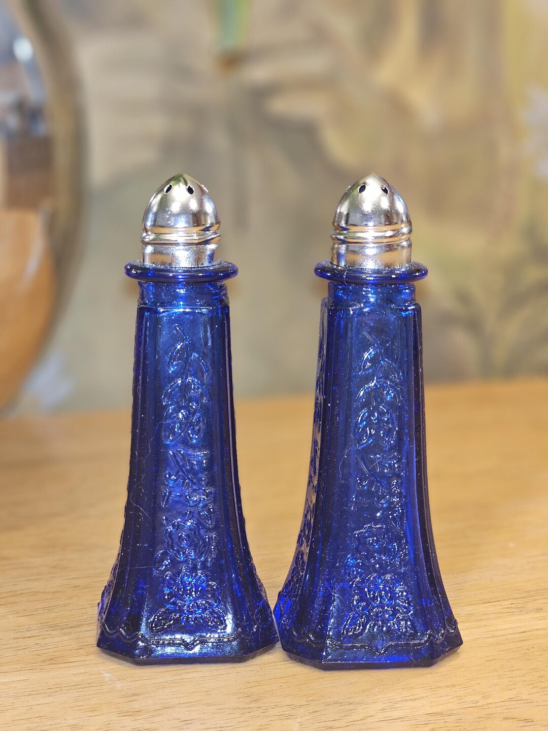 Mayfair Cobalt Blue Salt and Pepper Shakers - Etsy