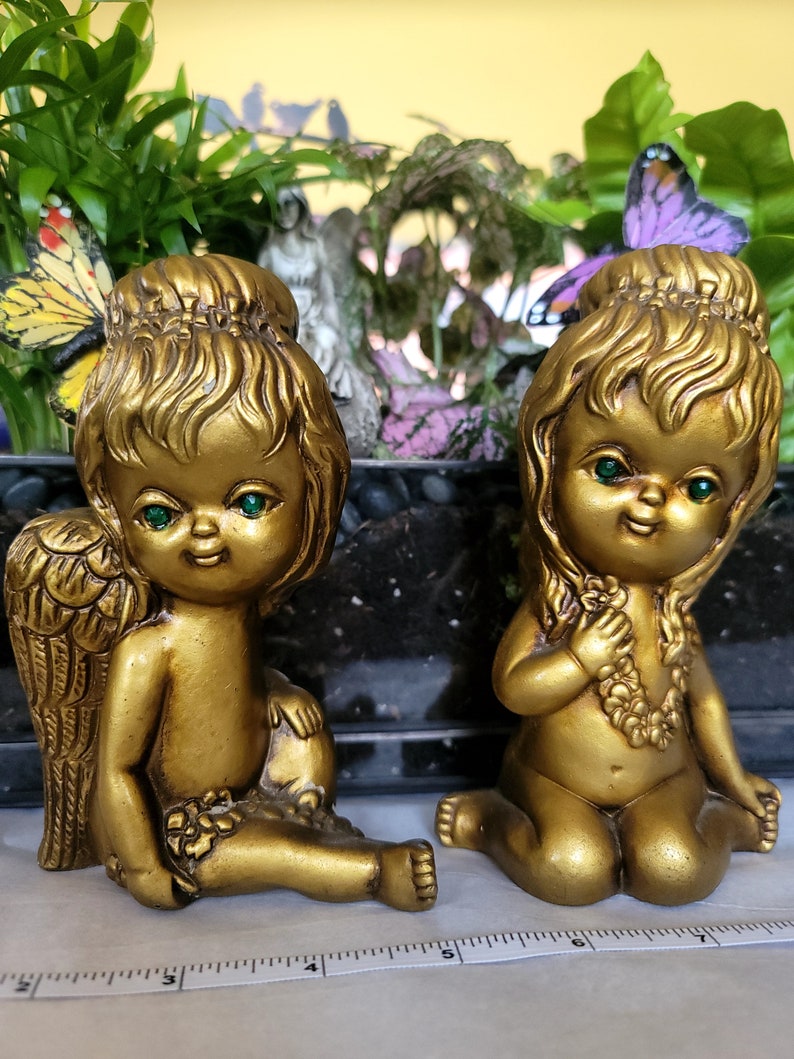 MCM Gold Cherubs /angels - Etsy
