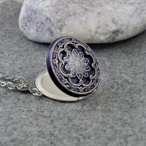 Antique Style Purple Locket, Filigree Locket. Gift for Women. - Etsy